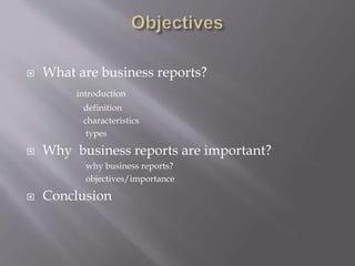 Business reports writing | PPTX