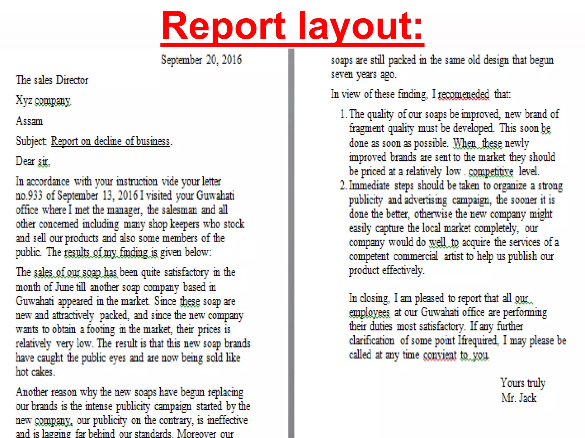 BUSINESS REPORT WRITING | PDF