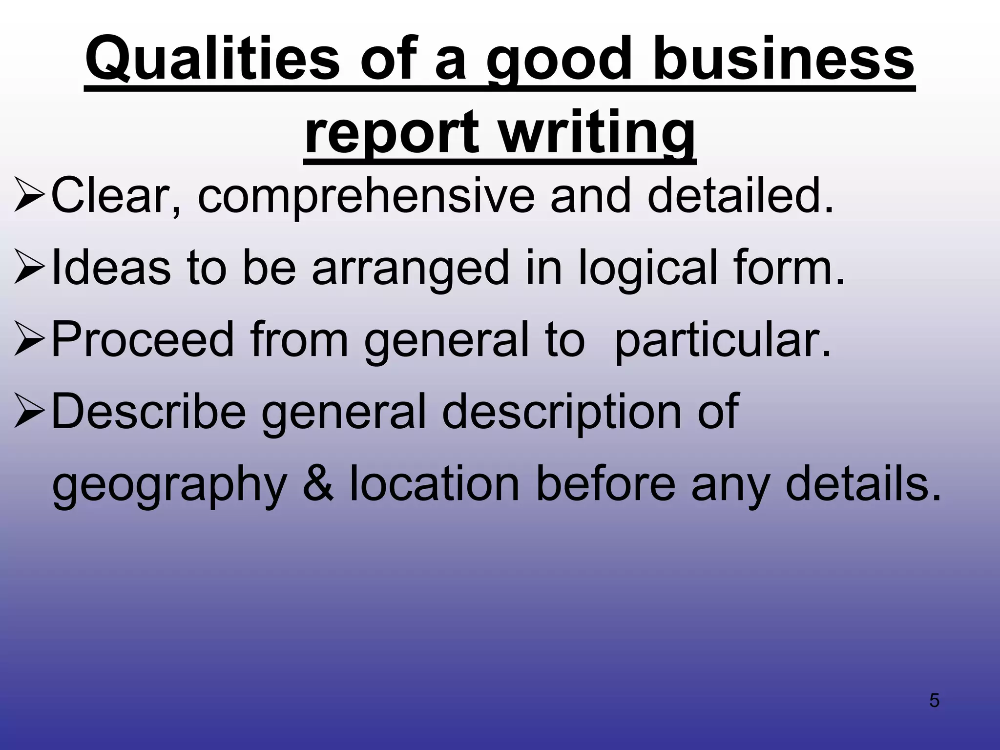 BUSINESS REPORT WRITING | PDF