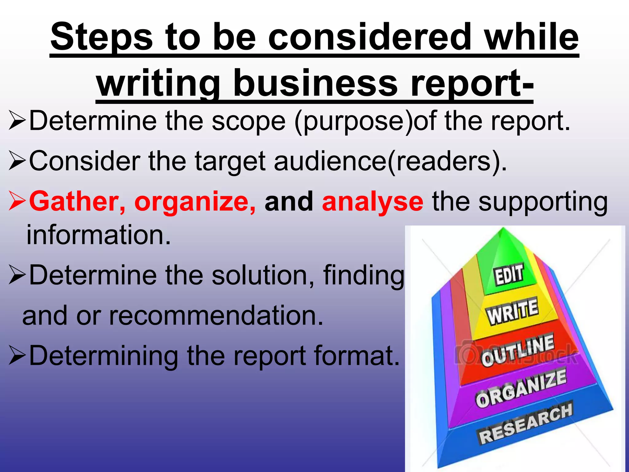 BUSINESS REPORT WRITING | PDF