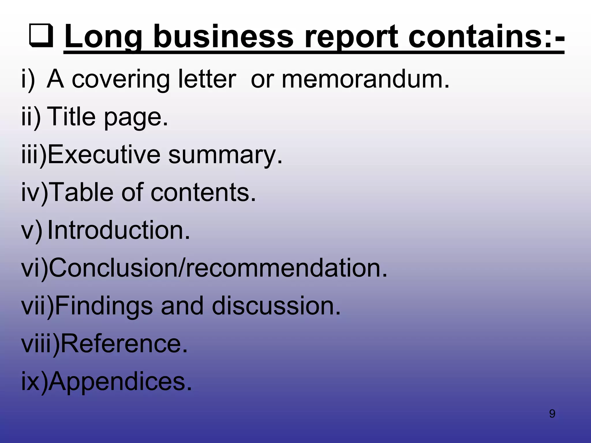 BUSINESS REPORT WRITING | PDF