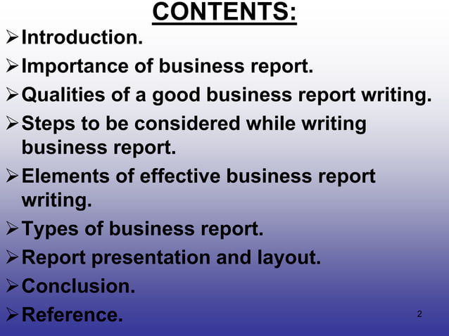 BUSINESS REPORT WRITING | PDF