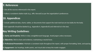 Official template for business report writing | PPT