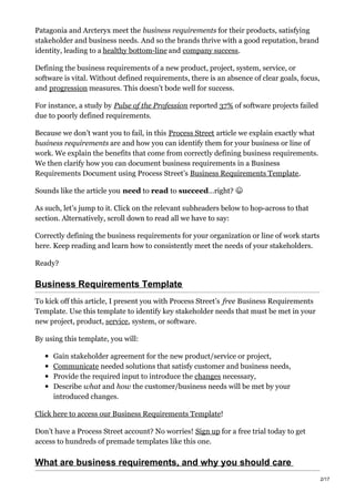 Business Requirements: How to Create a Business Requirements Document ...