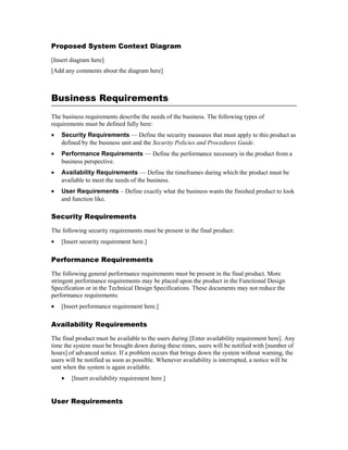 Business requirements template | DOC