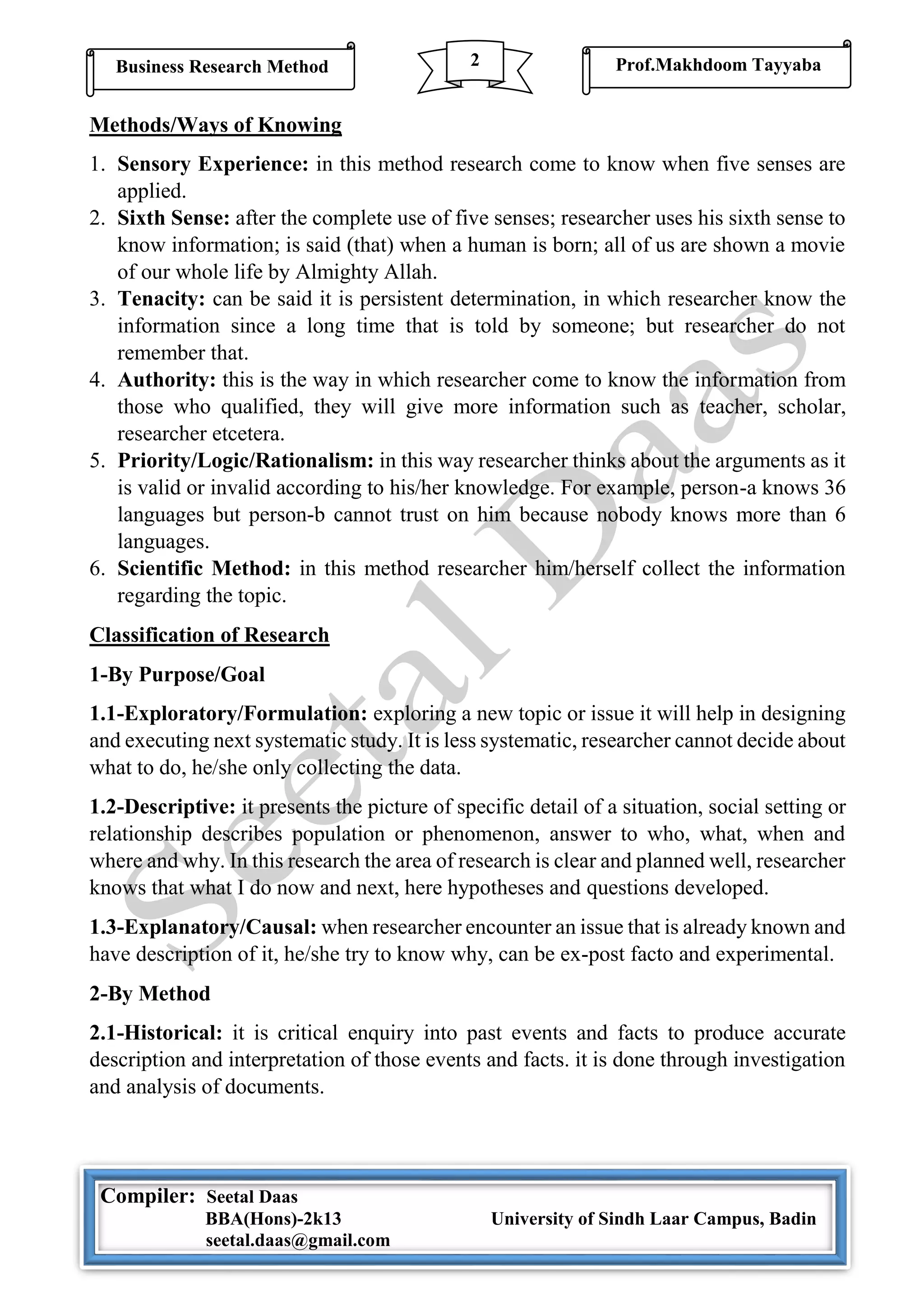 Business Research Method | PDF