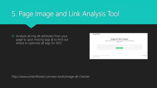 Fast, simple SEO tools for the beginner | PPT