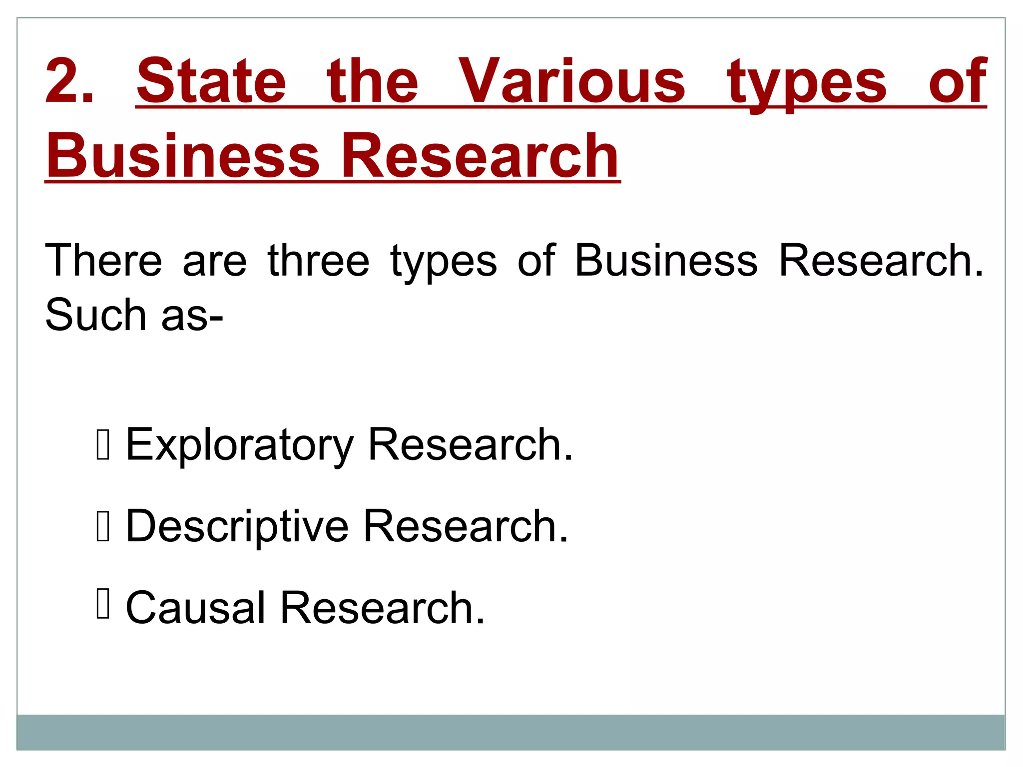 Business Research Methodology Presentation | PPT