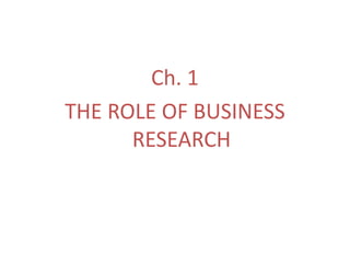 Business research methods | PPT