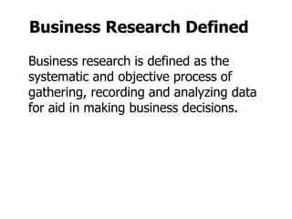 Business research methods | PPT