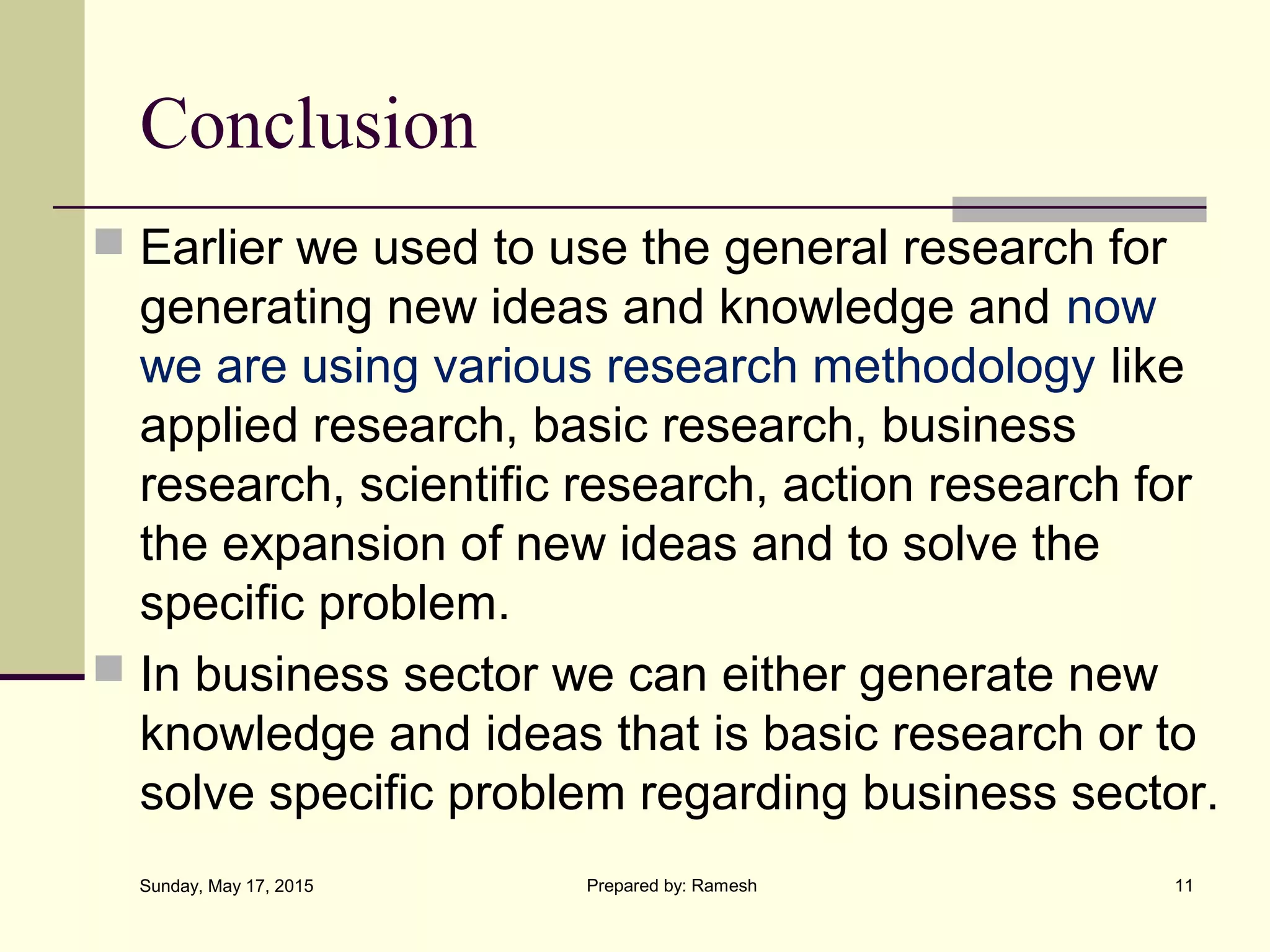 Business research methods Introduction | PPT