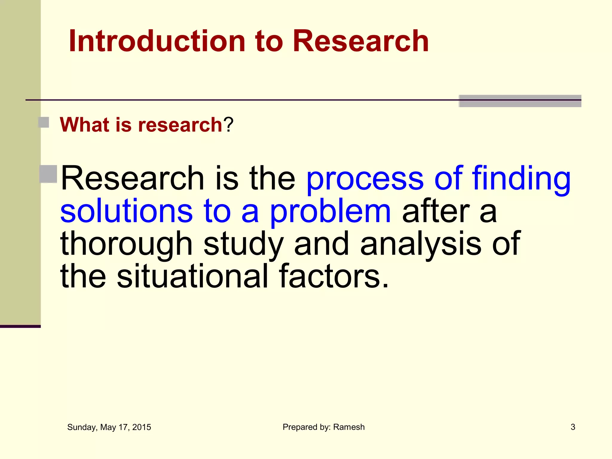 Business research methods Introduction | PPT