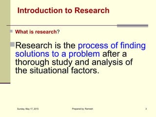 Business research methods Introduction | PPT
