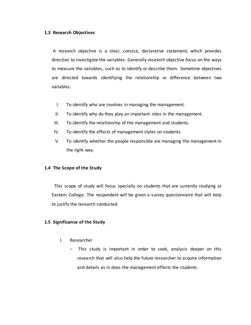 Business research project 2016