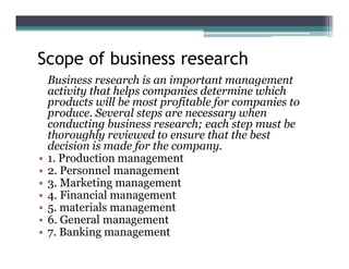 Business researh | PDF