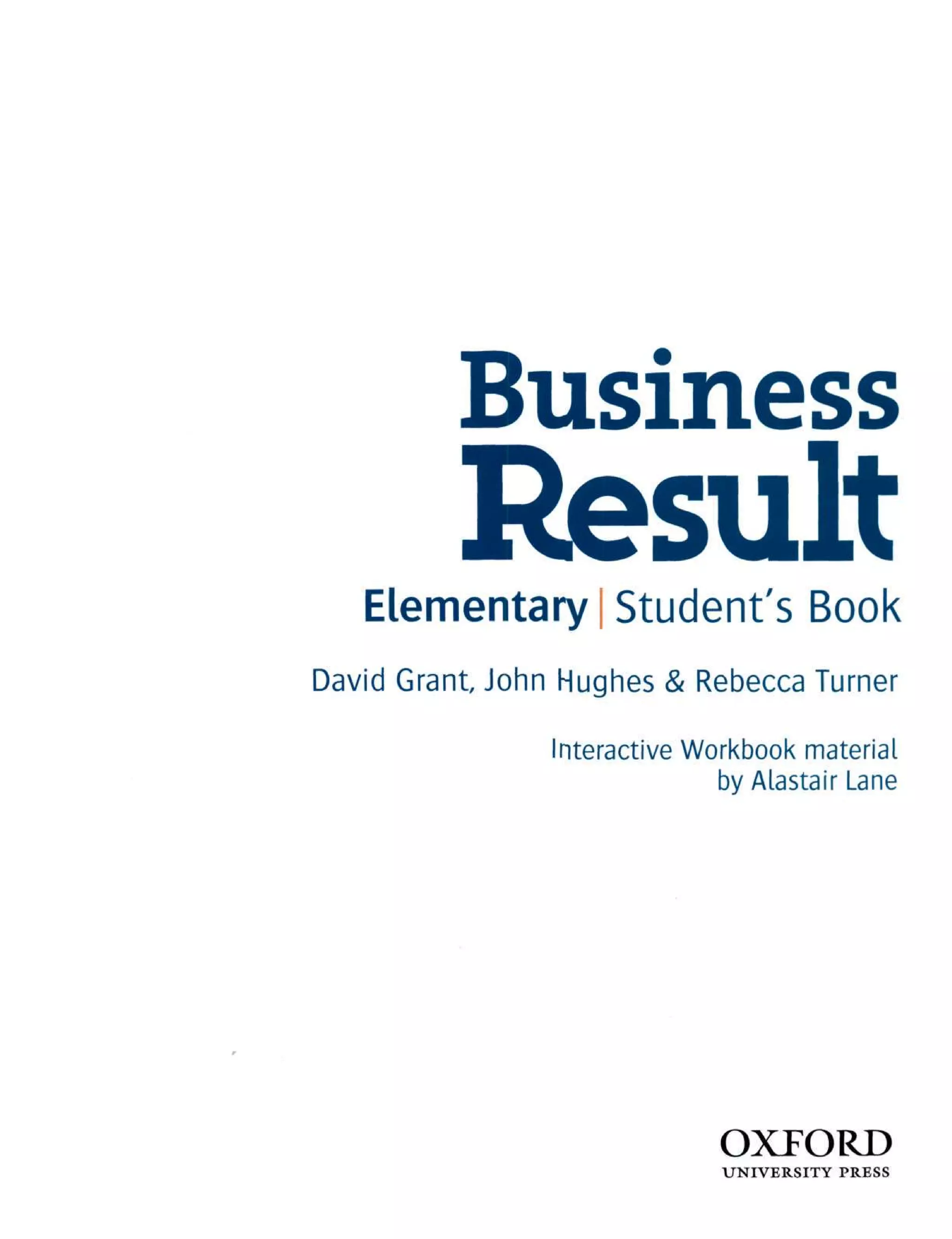 Business result elementary student's book - oxford | PDF