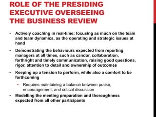 Business Review Meetings in Growth Stage Technology Companies - Dave ...