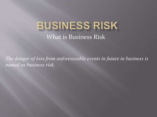 Business risk | PPT