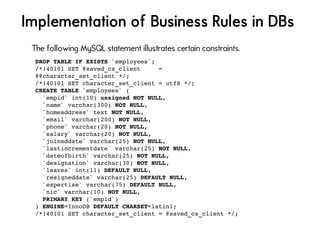Business Rules in Databases | PDF