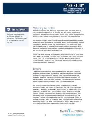 Using Assessments to Improve Performance | PDF