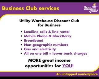 Utility Warehouse Business Opportunity | PPT
