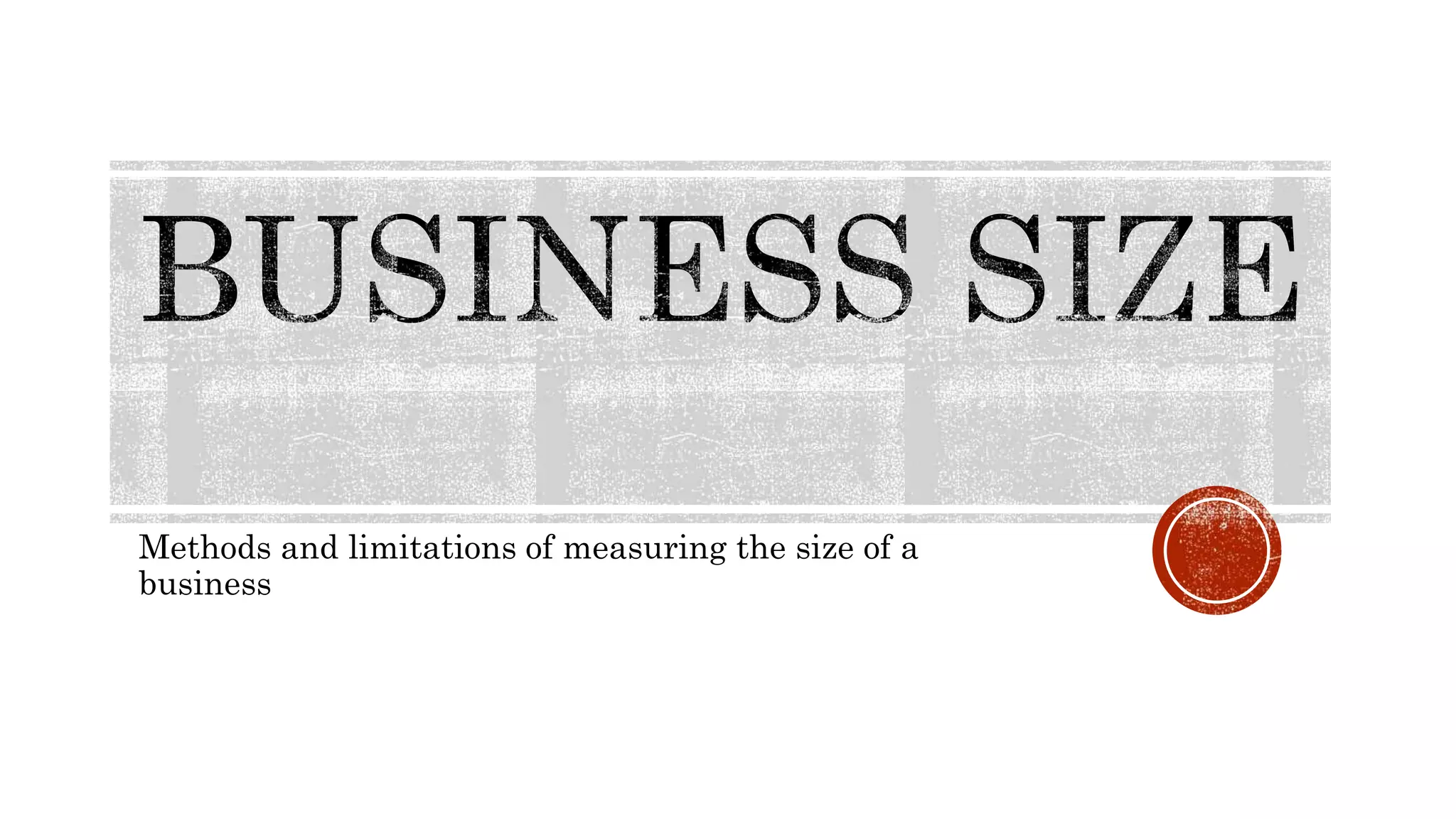 Business size | PPT