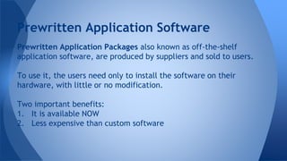 Business software packages | PPTX | Operating Systems | Computer ...
