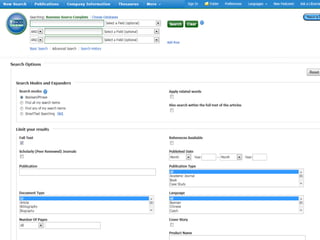 Using Business Source Complete Database | PPT