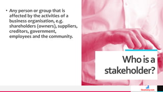Business Stakeholders | Business Studies | PDF
