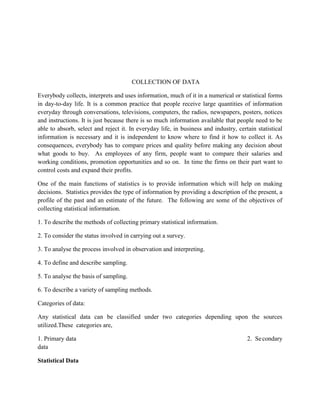 Introduction to Business Statistics | DOCX