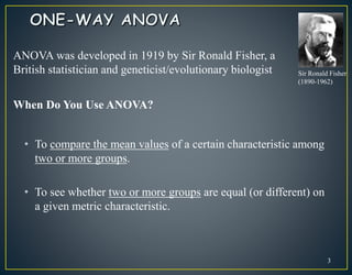 Application of ANOVA | PPTX