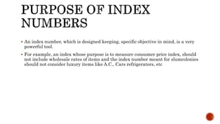 Business statistics (Basic concepts of Index Numbers) | PPTX