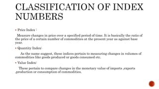 Business statistics (Basic concepts of Index Numbers) | PPTX