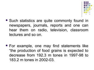 Business statistics what and why | PPT | Science