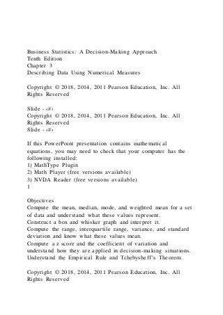 Business Statistics A Decision-Making ApproachTenth Edition | PDF