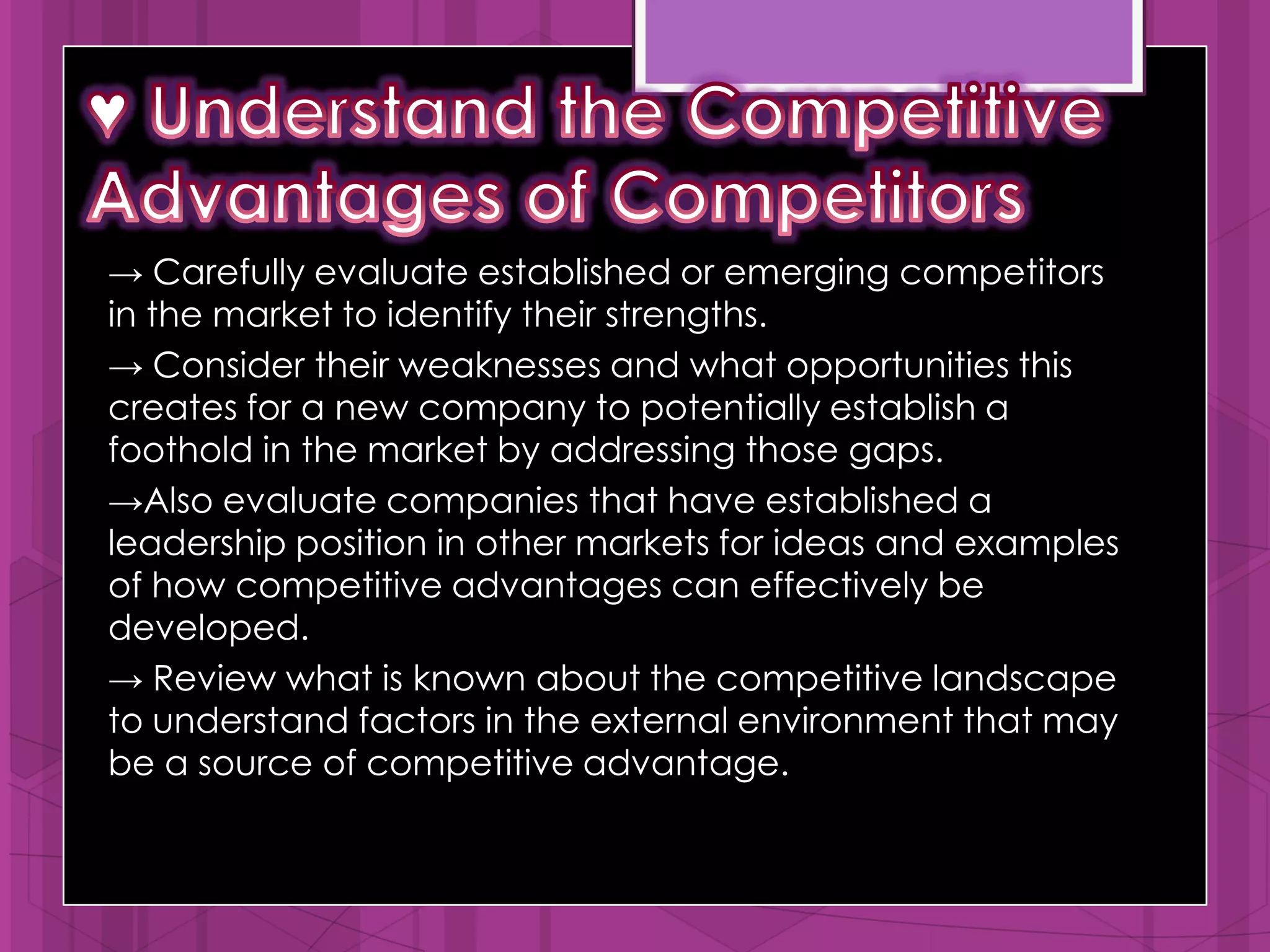 Business Strategies for a competitive advantage | PPTX