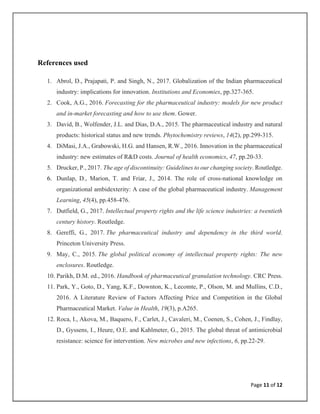 Business Strategy Analysis of The Global Pharmaceutical Industry | PDF
