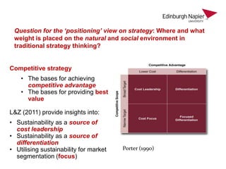 Embedding Sustainability into Strategy I: A source of business ...