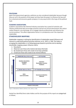 Business Strategy Assignment 2 (Project Report of Henkel) | PDF