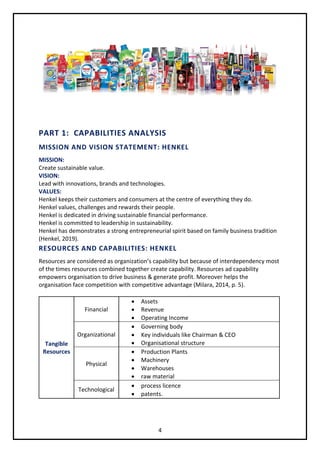 Business Strategy Assignment 2 (Project Report of Henkel) | PDF
