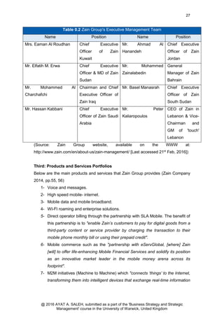 Business Strategy Development in Zain Group: A Case Study | PDF