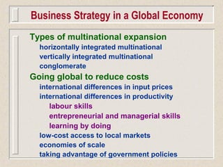 Business strategy in global economy | PPT