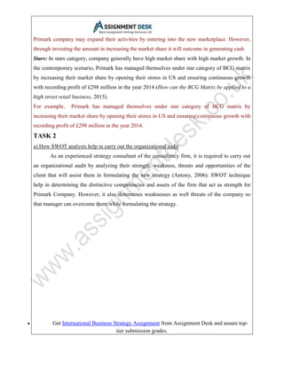 Primark Business Strategy Analysis - Assignment Desk | PDF