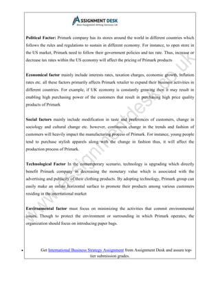 Primark Business Strategy Analysis - Assignment Desk | PDF