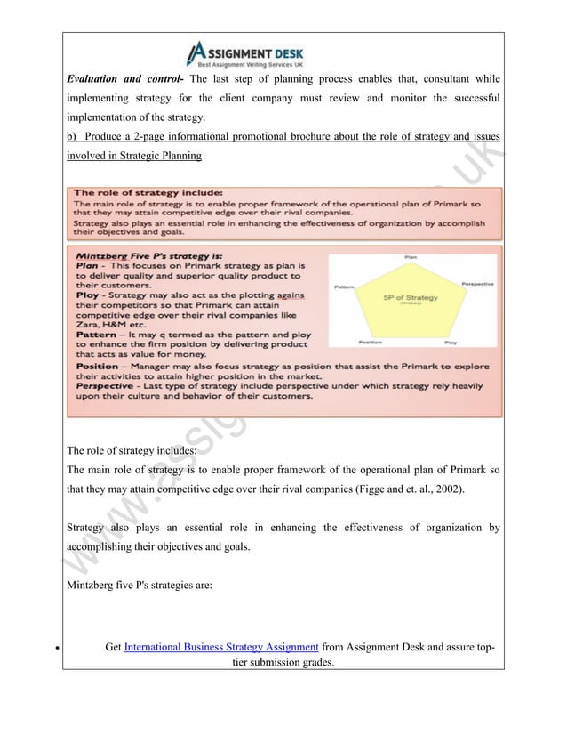 Primark Business Strategy Analysis - Assignment Desk | PDF | Management ...