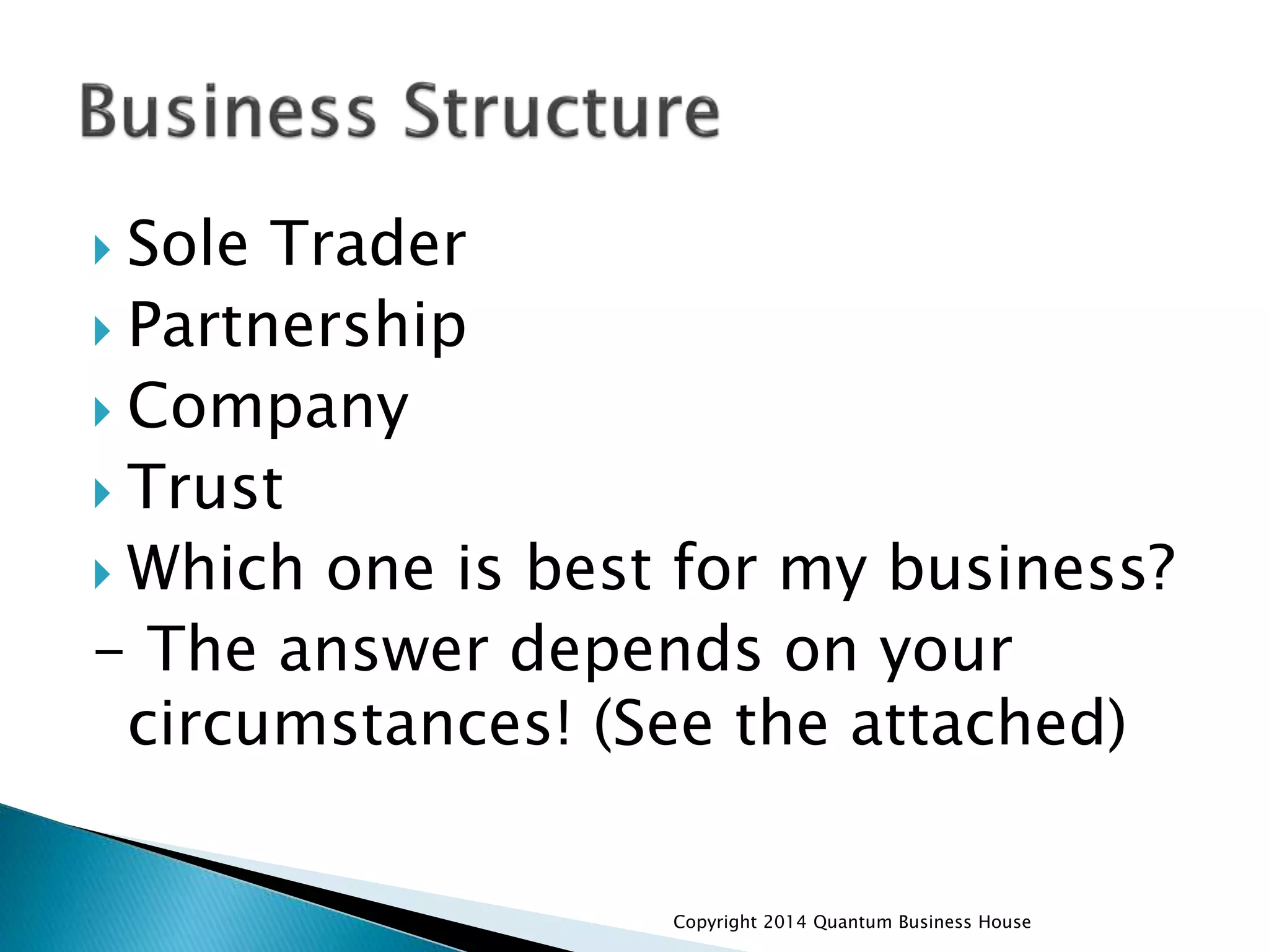 Business structure & tax strategies | PPTX