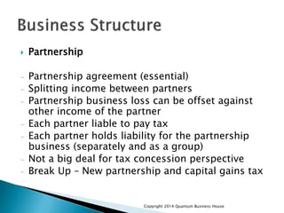 Business structure & tax strategies | PPTX