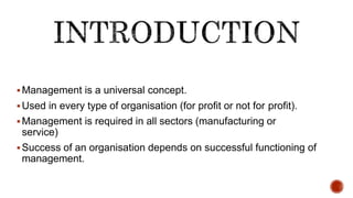 Business studies Plus Two notes - nature & significance of a Management ...