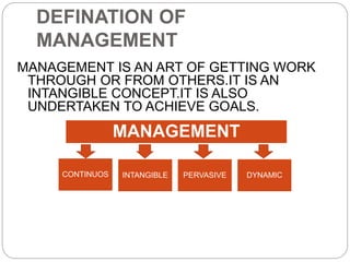 MANAGEMENT PRINCIPLES | PPTX