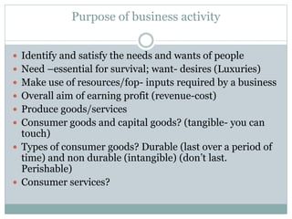 business studies for students of business | PPTX